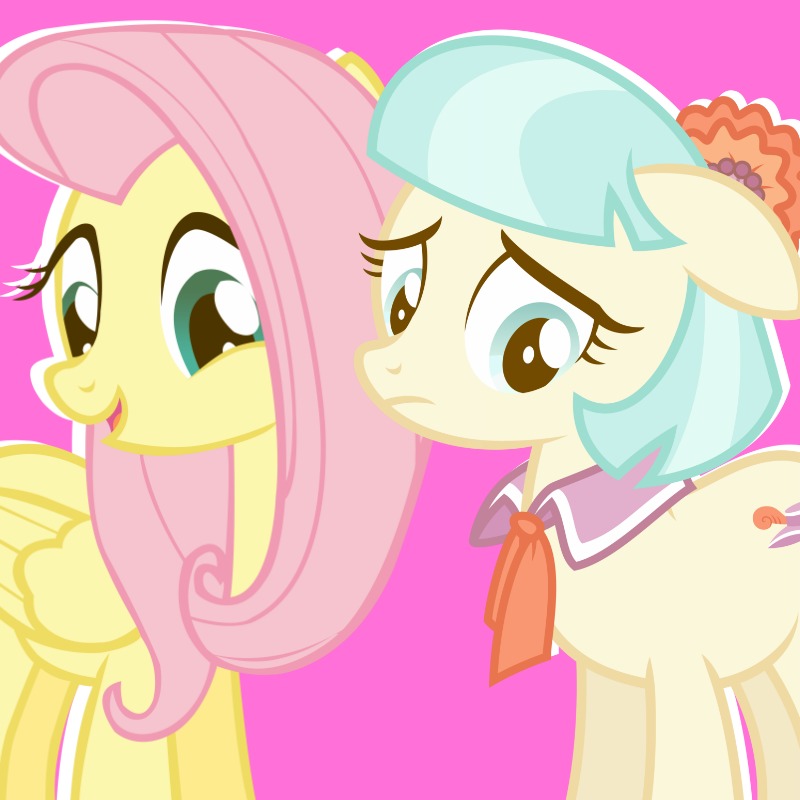 538375 Safe Artist Princessmarceline2 Coco Pommel Fluttershy G4