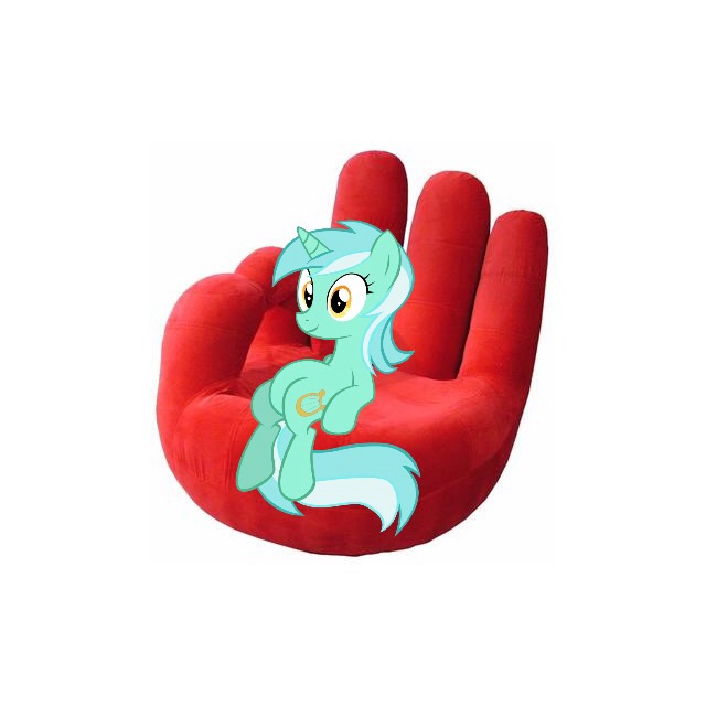 #742714 - safe, lyra heartstrings, chair, hand, sitting lyra - Derpibooru