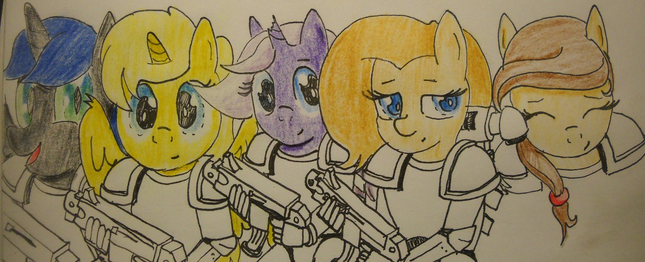 #747146 - safe, artist:40kponyguy, derpibooru exclusive, oc, oc only, oc:backy, oc:cream heart ...