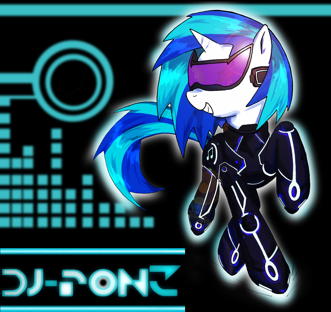 #747748 - safe, artist:vittlevoom, dj pon-3, vinyl scratch, g4 ...