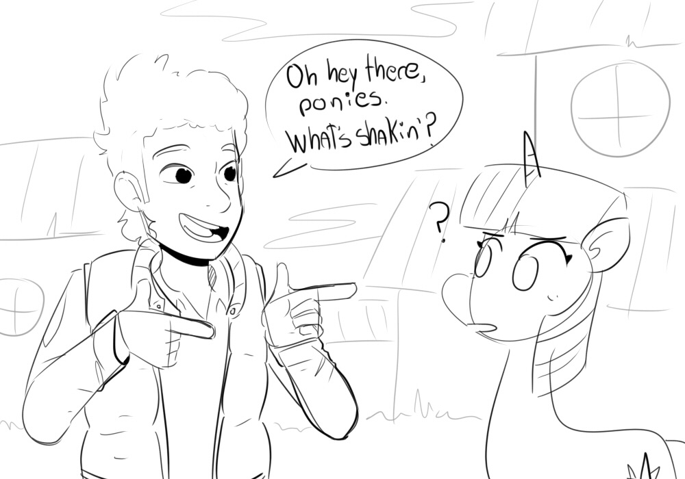 #749916 - safe, artist:ponehanon, twilight sparkle, back to the future ...