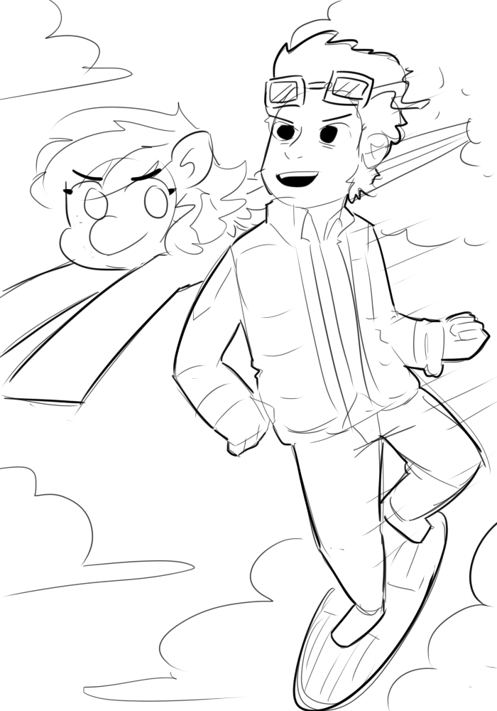 #749967 - safe, artist:ponehanon, rainbow dash, g4, back to the future ...