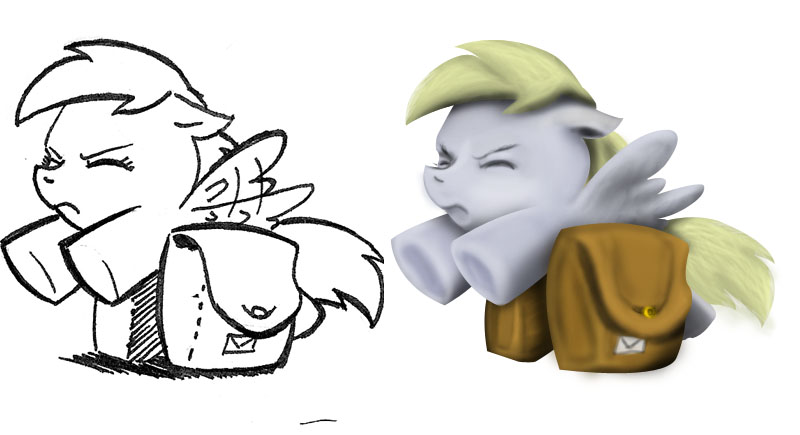 #750618 - safe, artist:bluehaakon, artist:elosande, derpy hooves ...