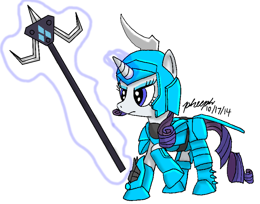 #750712 - safe, artist:pheeph, rarity, g4, crossover, cye mouri, ronin ...