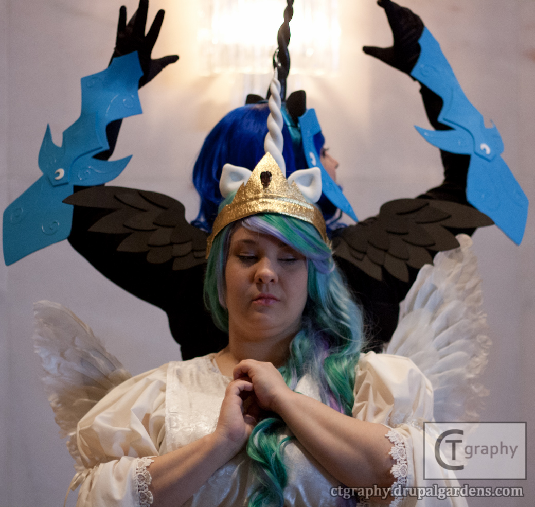 #735220 - safe, artist:sada-chan, nightmare moon, princess celestia ...