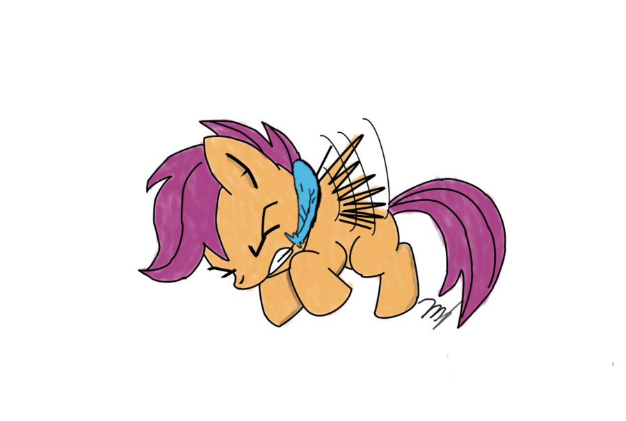 #738788 - safe, artist:shinjielric, scootaloo, g4, dumbo, female, solo ...