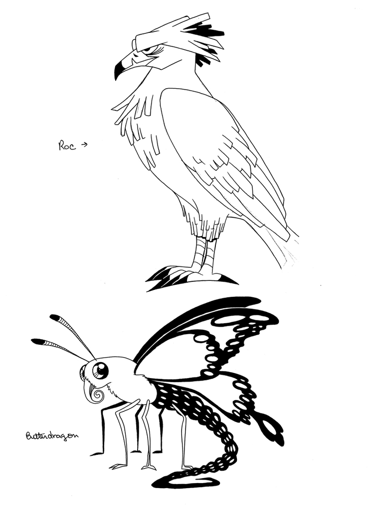 #738803 - safe, artist:brendahickey, hubert, bird, butterdragon, insect ...