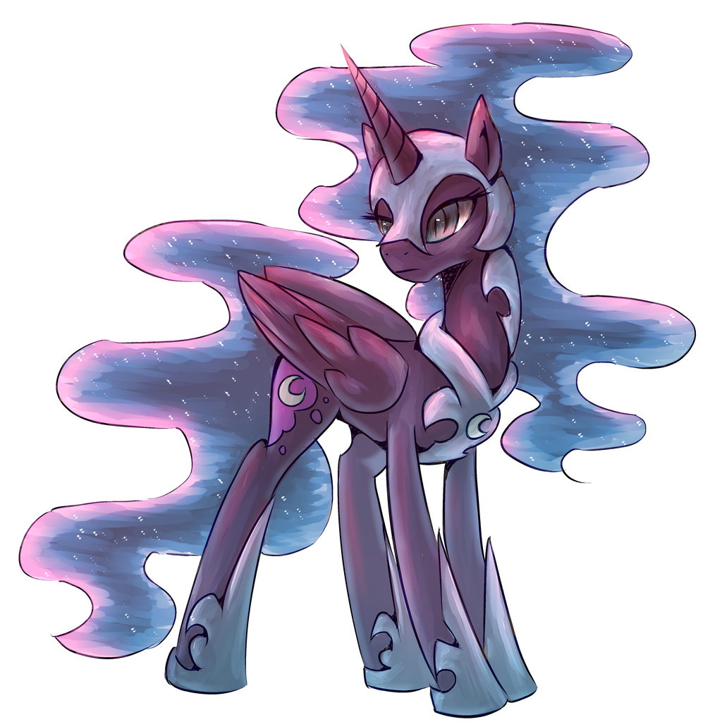 #738827 - safe, artist:coma392, nightmare moon, female, helmet, pixiv ...
