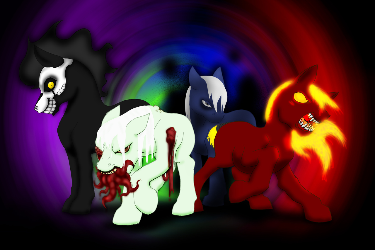 #767266 - grotesque, artist:0particle, earth pony, pony, apocalypse ...