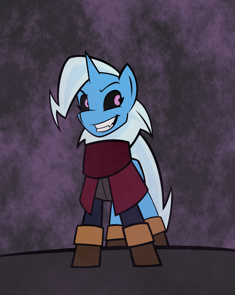 #756256 - safe, artist:rubbermage, black sclera, clothes, grin, high ...