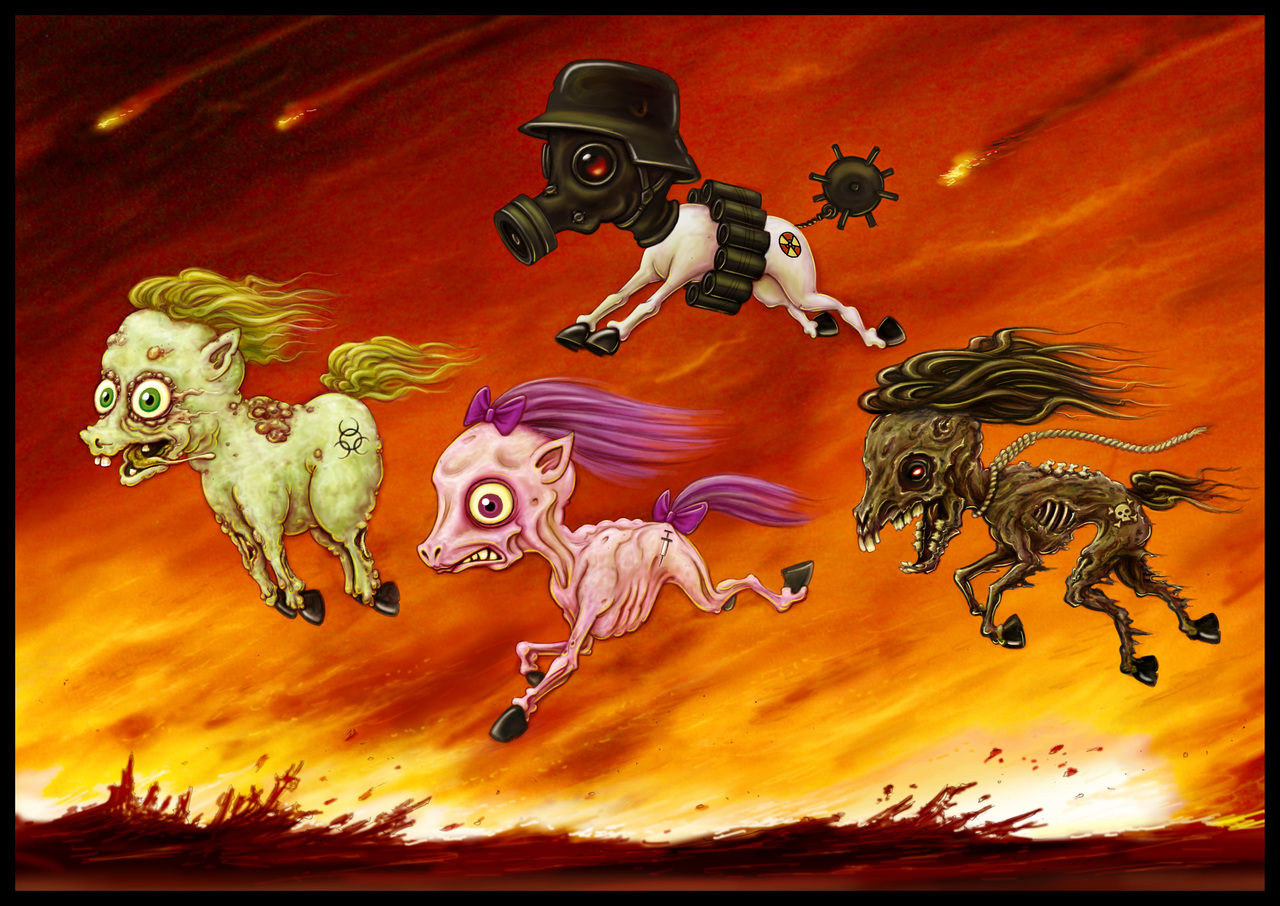 #769222 - grimdark, grotesque, artist:jflaxman, pony, apocalypse ...