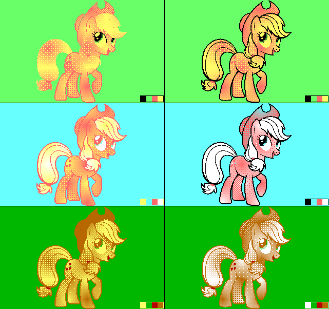 #772486 - safe, artist:bryastar, applejack, 4 color palette, cga ...