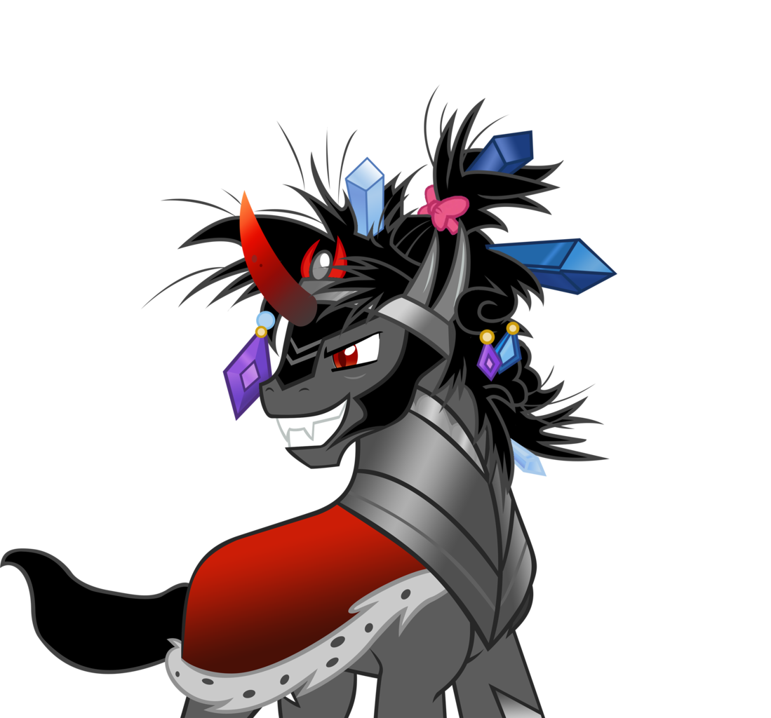 #773071 - safe, artist:sirvalter, king sombra, g4, alternate hairstyle ...