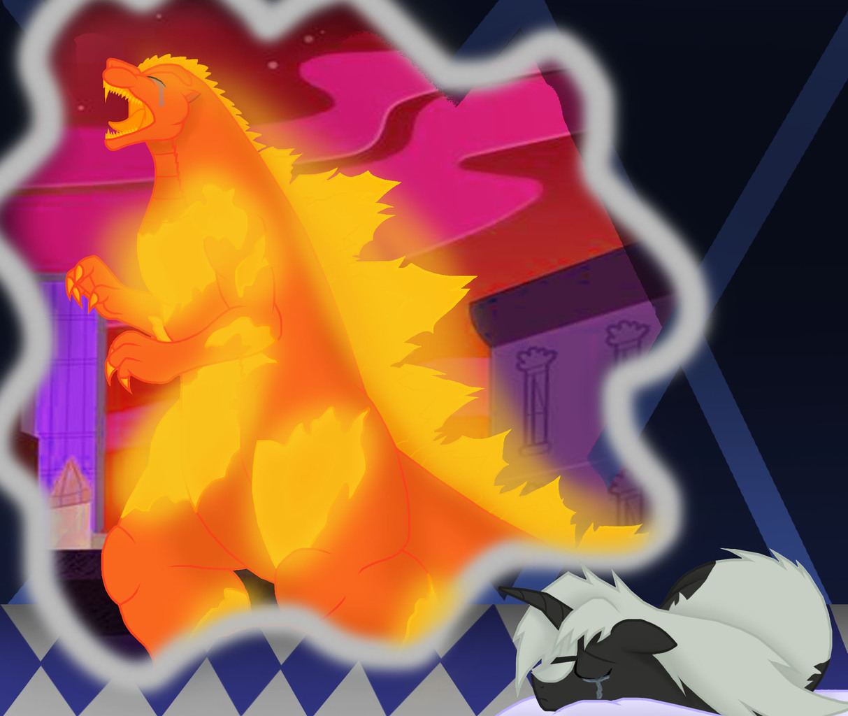 #758167 - safe, artist:pyrus-leonidas, kaiju, kaiju pony, pony, unicorn ...