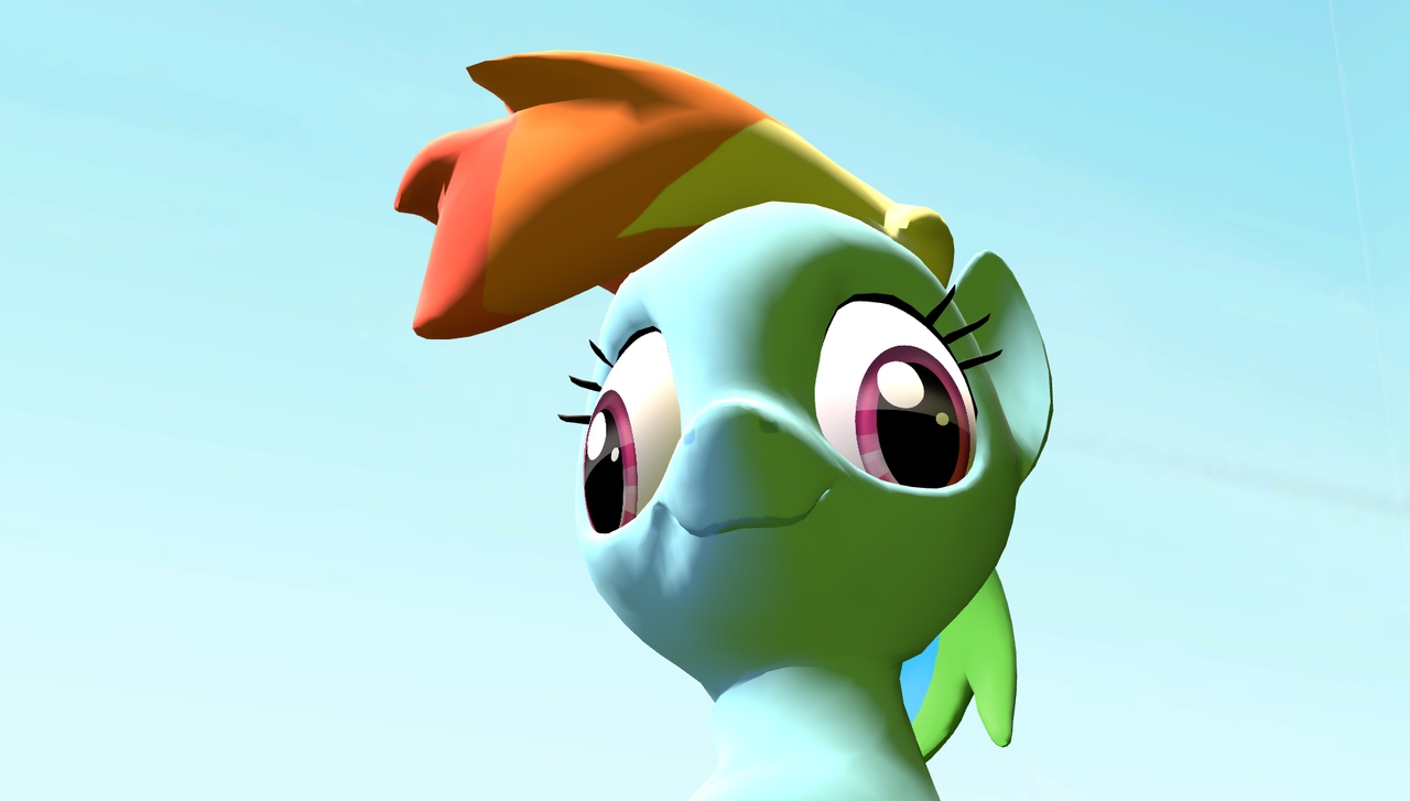 #760831 - safe, artist:thatgraycartoonpony, rainbow dash, g4, 3d, derp ...