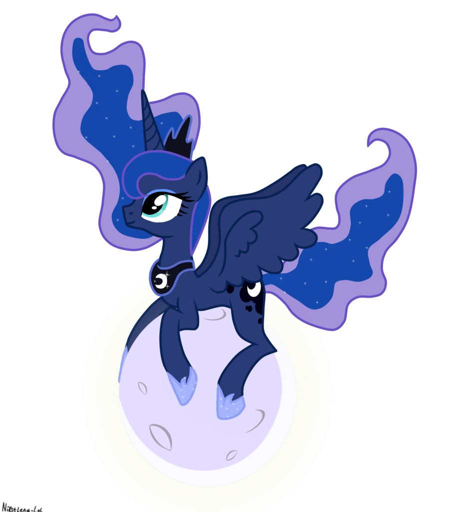 #782840 - safe, artist:airrana-lol, princess luna, female, moon, prone ...