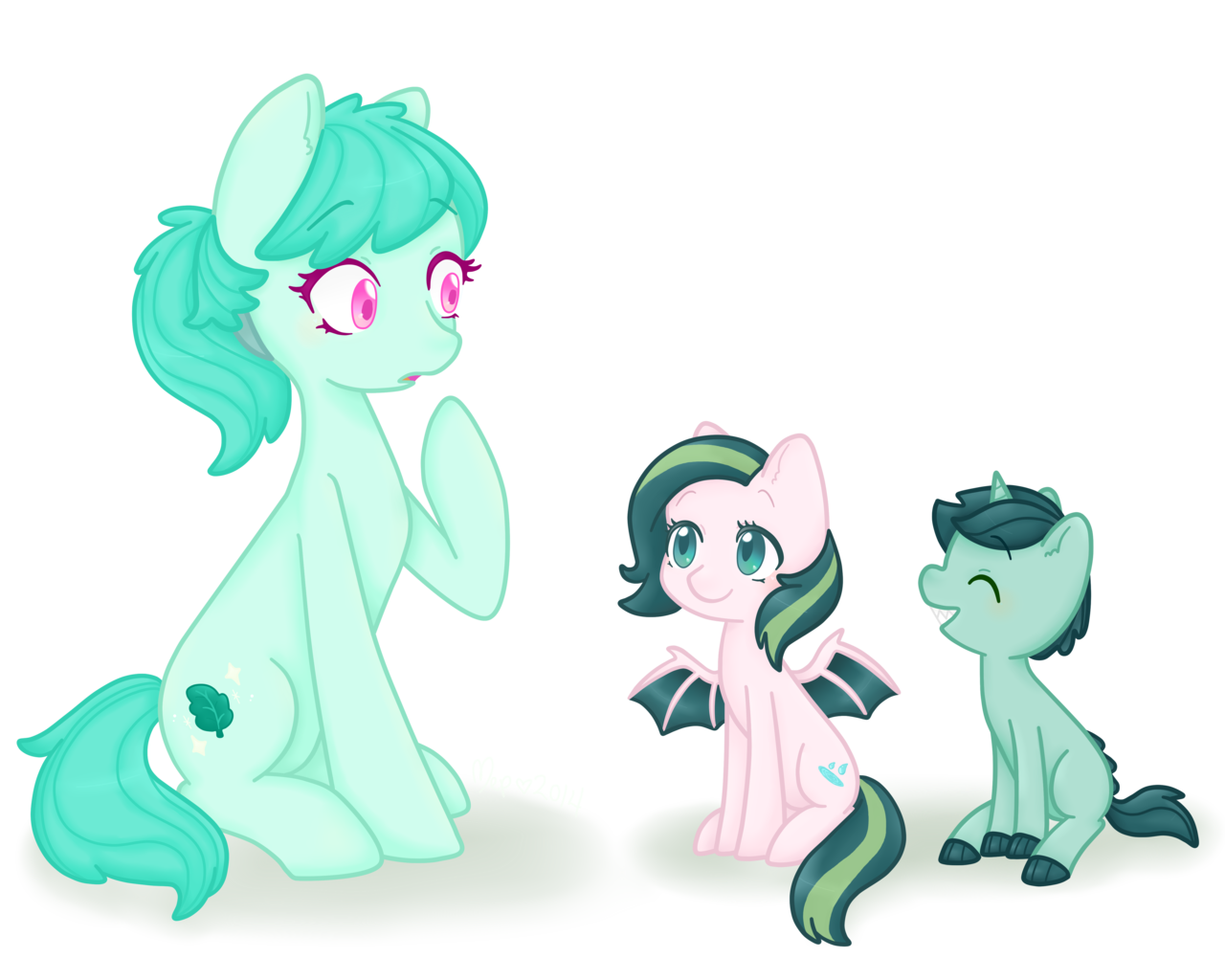 #786916 - safe, artist:pigchan, oc, oc only, oc:apollo, oc:mint leaf ...