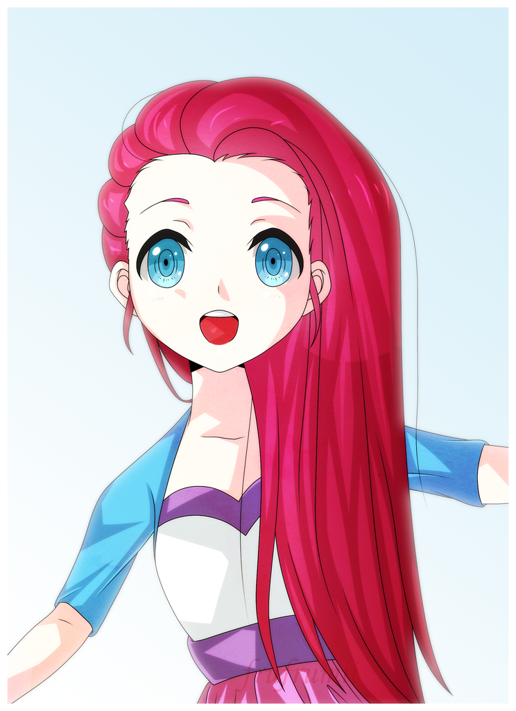 #787272 - safe, artist:tingkoyy, pinkie pie, human, g4, cute, cuteamena ...