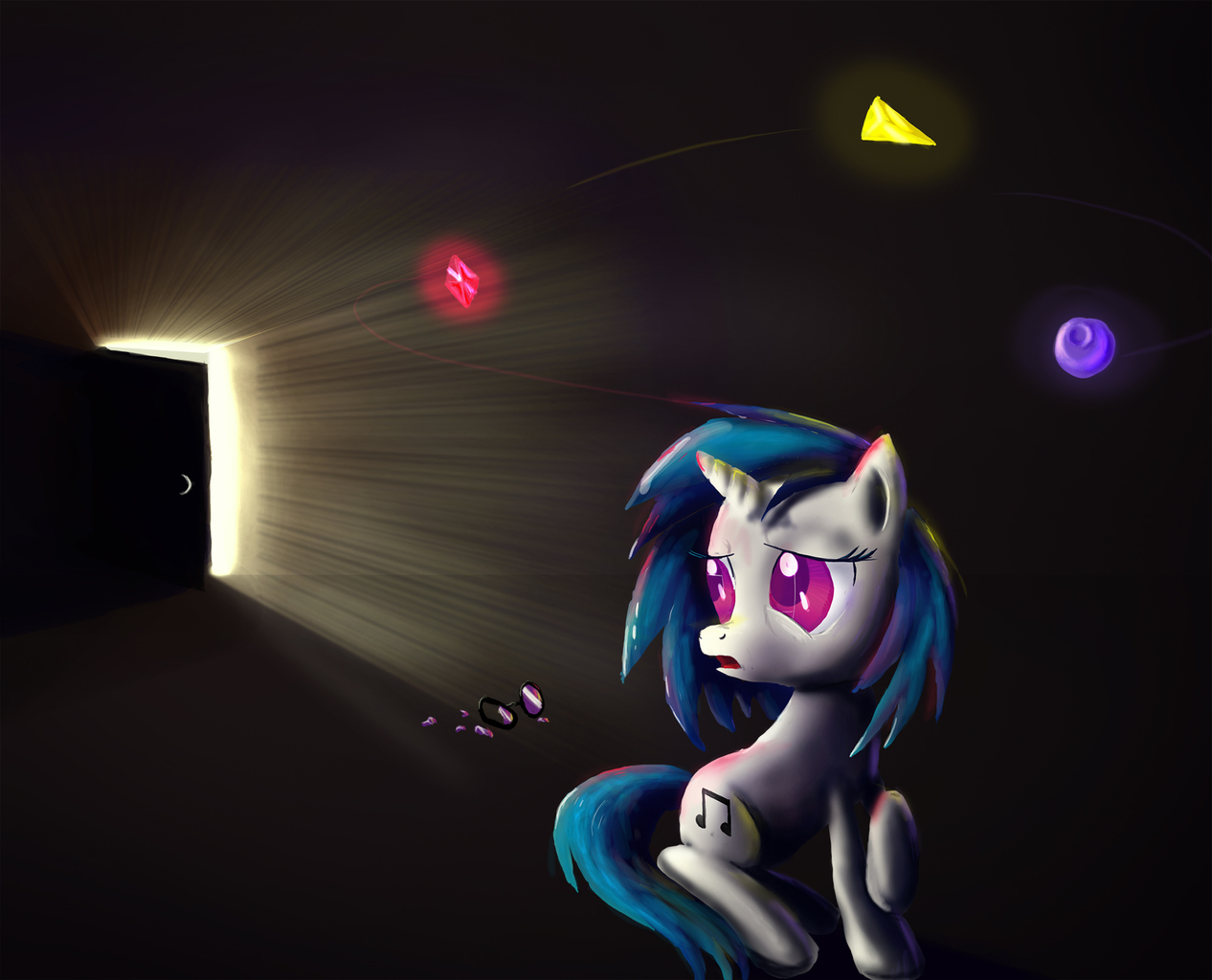 #787444 - safe, artist:fox-moonglow, dj pon-3, vinyl scratch, pony ...