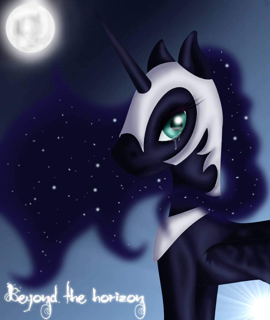 #794031 - safe, artist:freyiejj, nightmare moon, crying, female ...