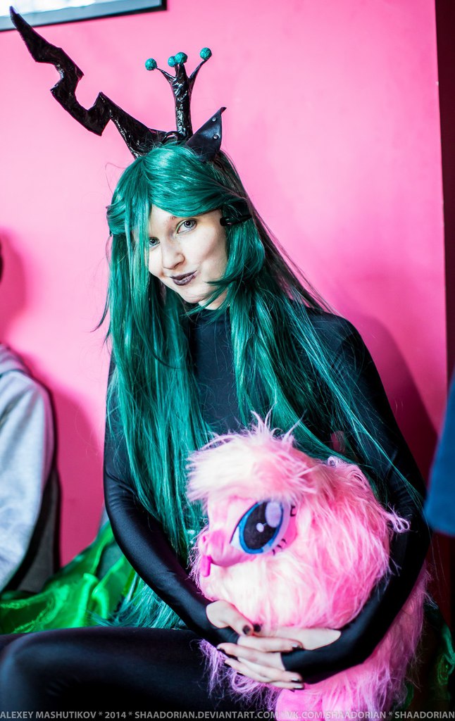 #777038 - safe, queen chrysalis, oc, oc:fluffle puff, human, g4 ...