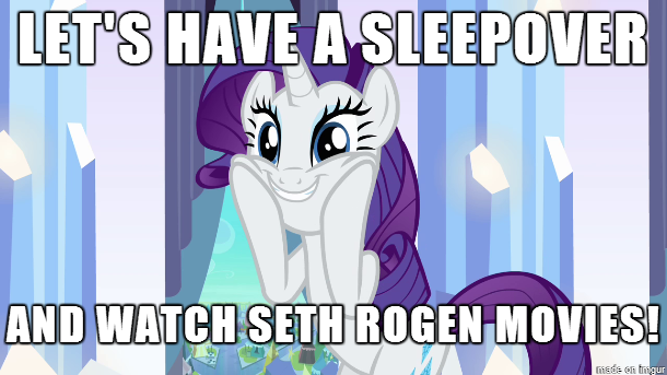#796381 - safe, screencap, rarity, image macro, let's have a sleepover ...