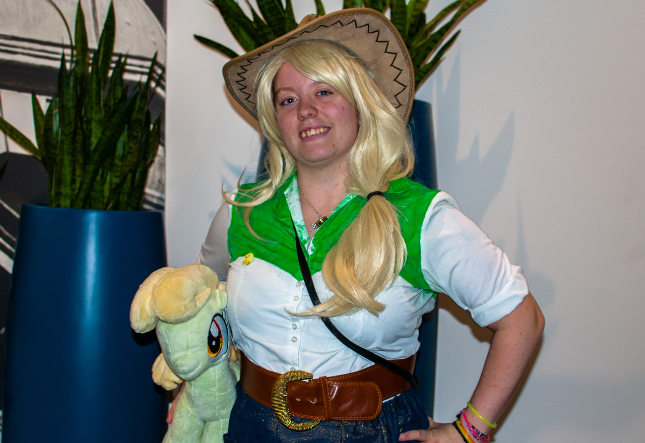 #778403 - safe, applejack, human, equestria girls, cosplay, irl, irl ...
