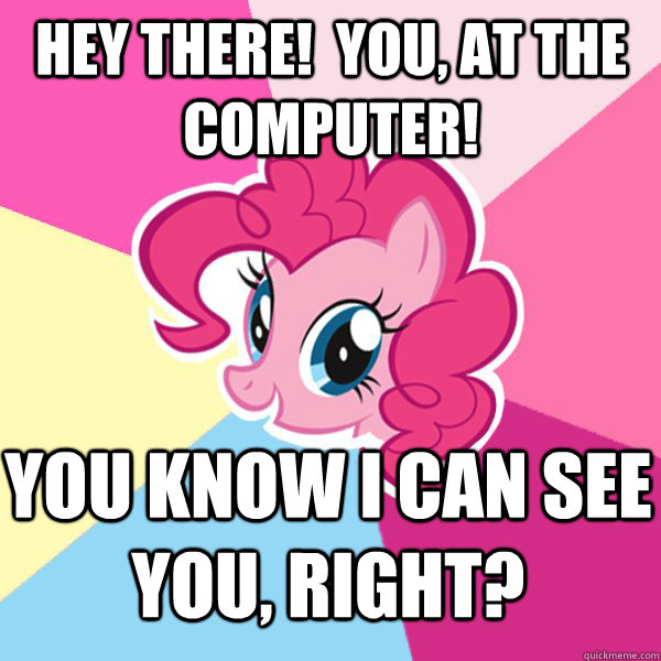 #779047 - safe, pinkie pie, g4, creepy, fourth wall, image macro ...