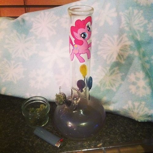 #779842 - questionable, pinkie pie, g4, bong, irl, lighter, marijuana ...