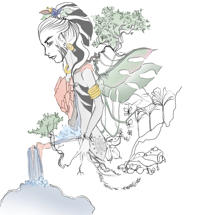 #781663 - safe, artist:saudadelyn, zecora, human, g4, elf ears, female ...