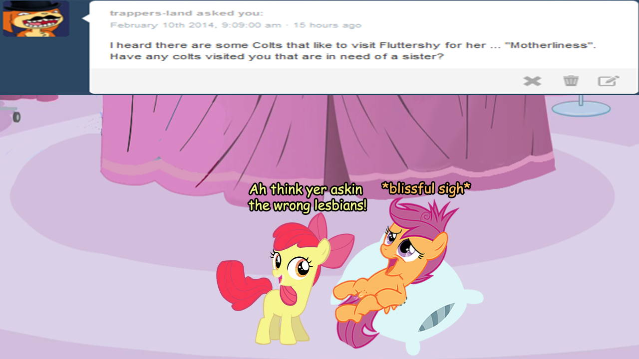 #549209 - explicit, apple bloom, scootaloo, sweetie belle, ask the ...