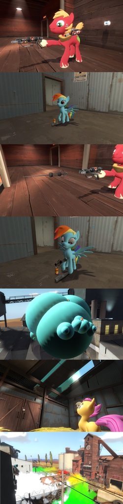 #551114 - questionable, artist:mindkiller, big macintosh, rainbow dash ...