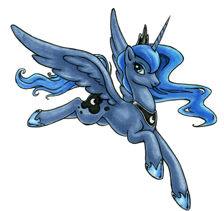 #557075 - safe, artist:choedan-kal, princess luna, female, simple ...