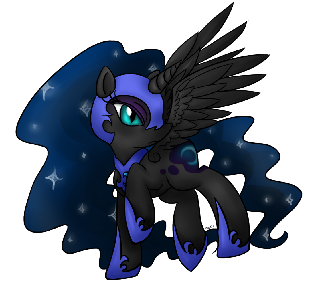 #558183 - safe, artist:animeamphitere, nightmare moon, alicorn, pony ...
