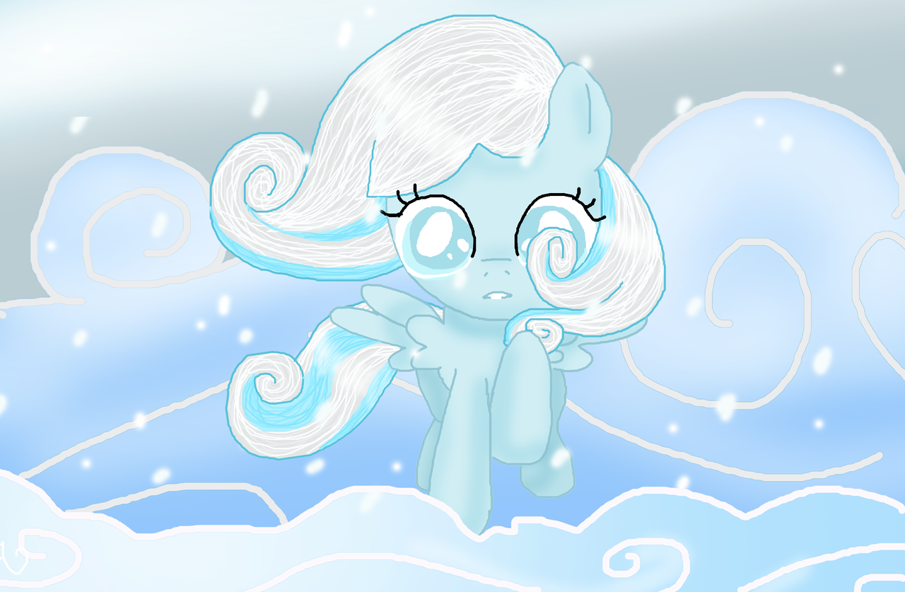 #558358 - safe, artist:lilredroses, oc, oc only, oc:snowdrop, cloud ...