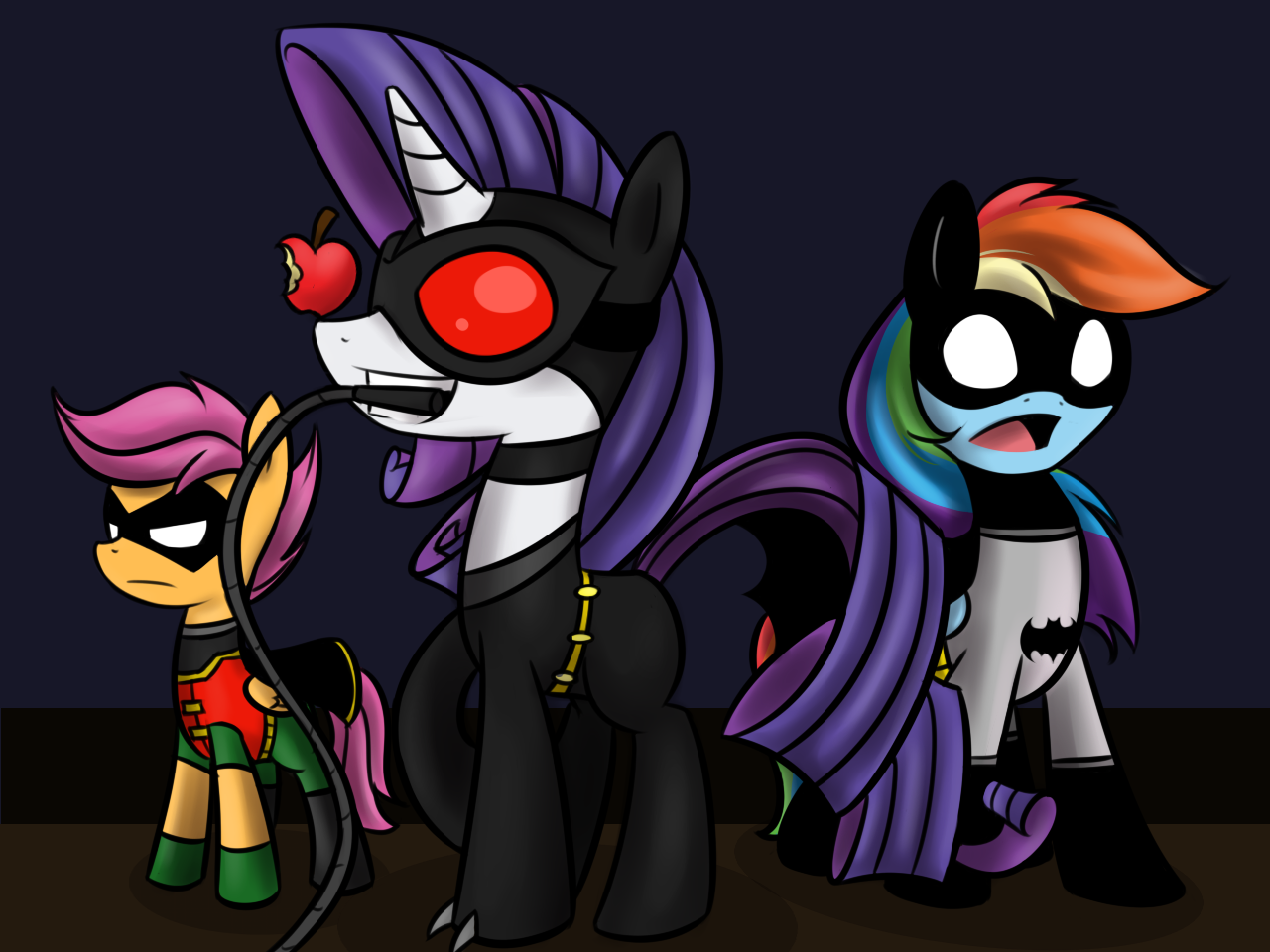 #560001 - safe, artist:scootawhat, rainbow dash, rarity, scootaloo, g4 ...