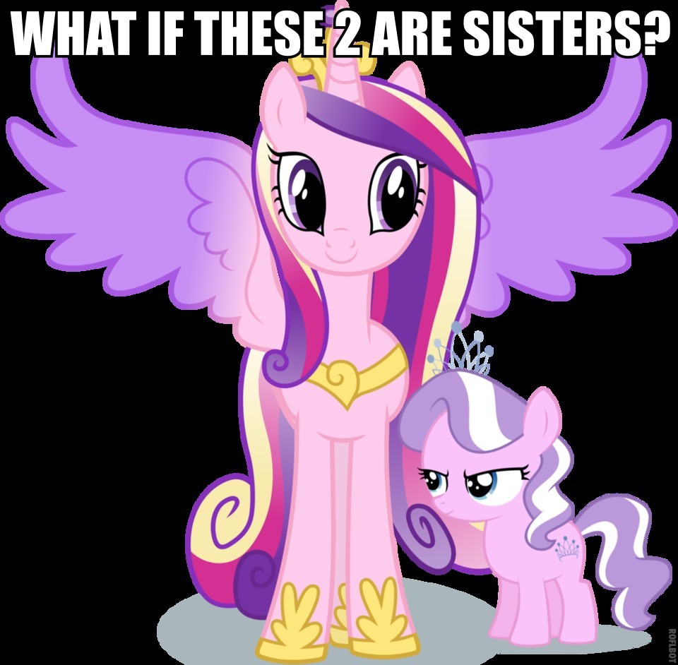 #544451 - safe, diamond tiara, princess cadance, caption, headcanon ...
