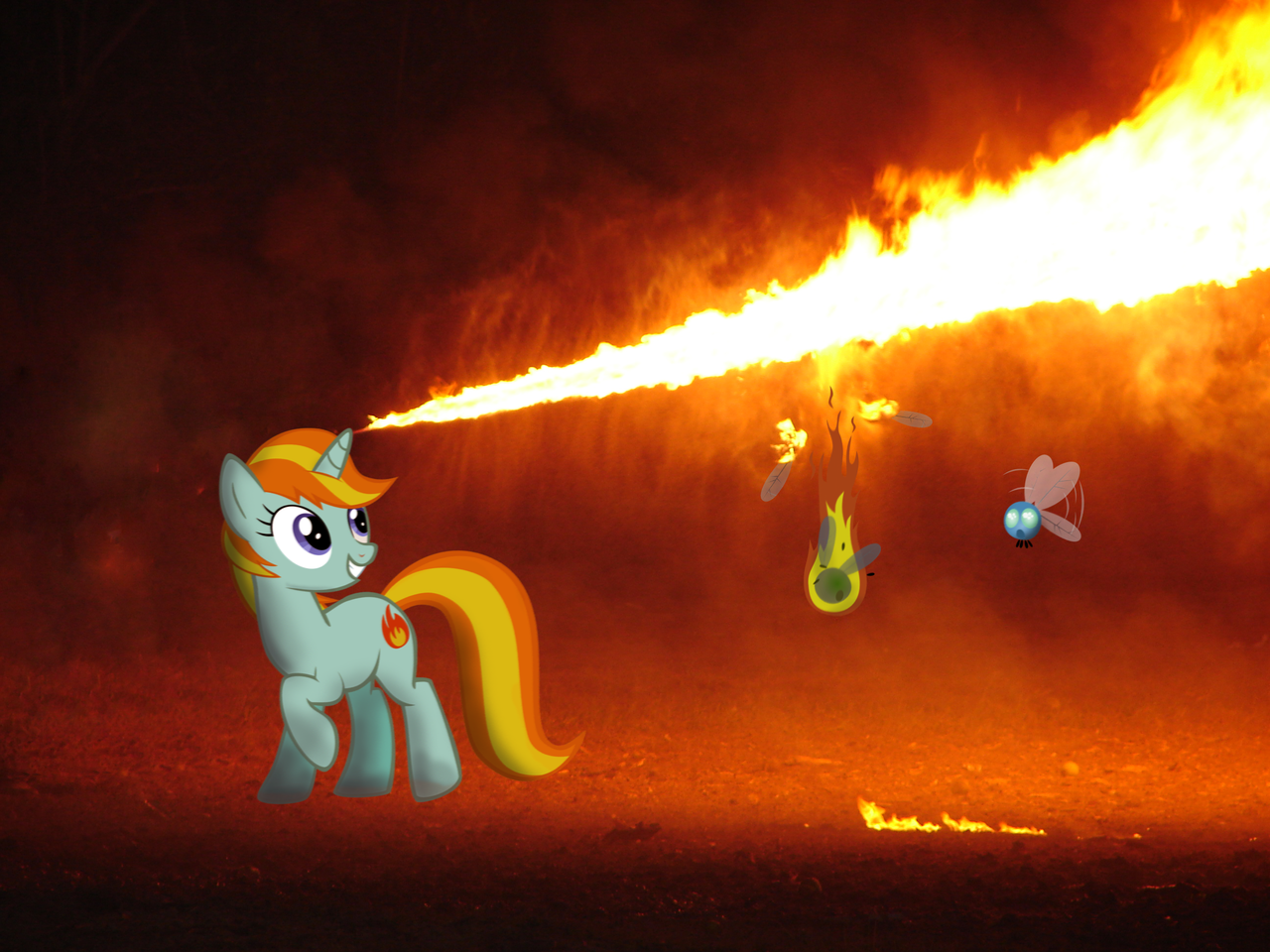 #544835 - semi-grimdark, artist:the smiling pony, edit, firecracker ...