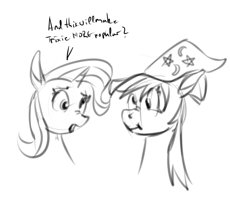 #545170 - safe, artist:archonix, derpy hooves, trixie, pegasus, pony ...