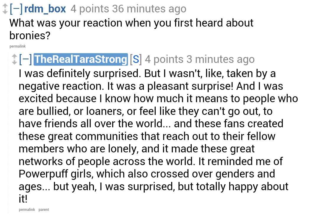 #547930 - safe, ama, brony, reddit, tara strong, text - Derpibooru