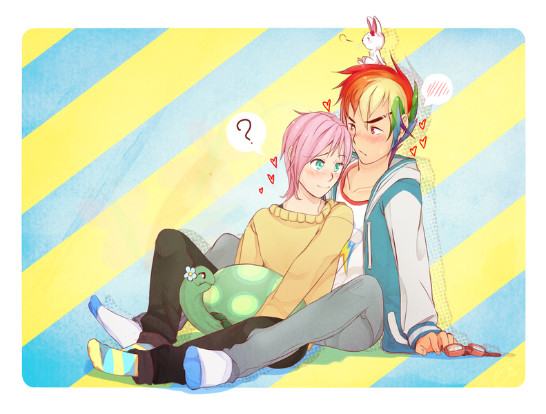 Butterscotch And Fluttershy Human