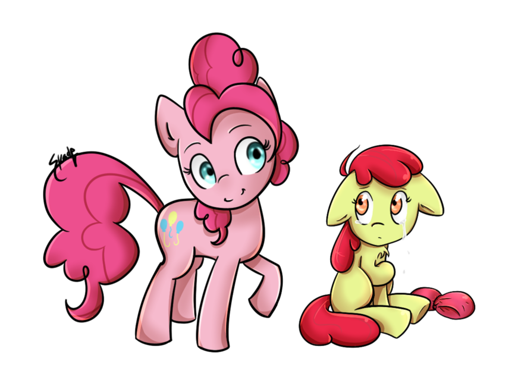 #575593 - safe, artist:midnightpremiere, apple bloom, pinkie pie, earth ...