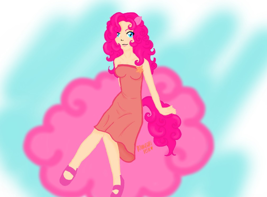 #578566 - safe, artist:murasakirein, pinkie pie, human, eared ...