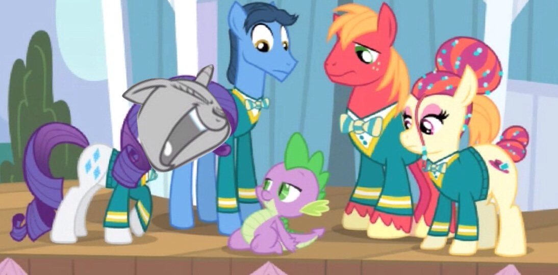 #580042 - safe, edit, screencap, big macintosh, rarity, spike, toe ...