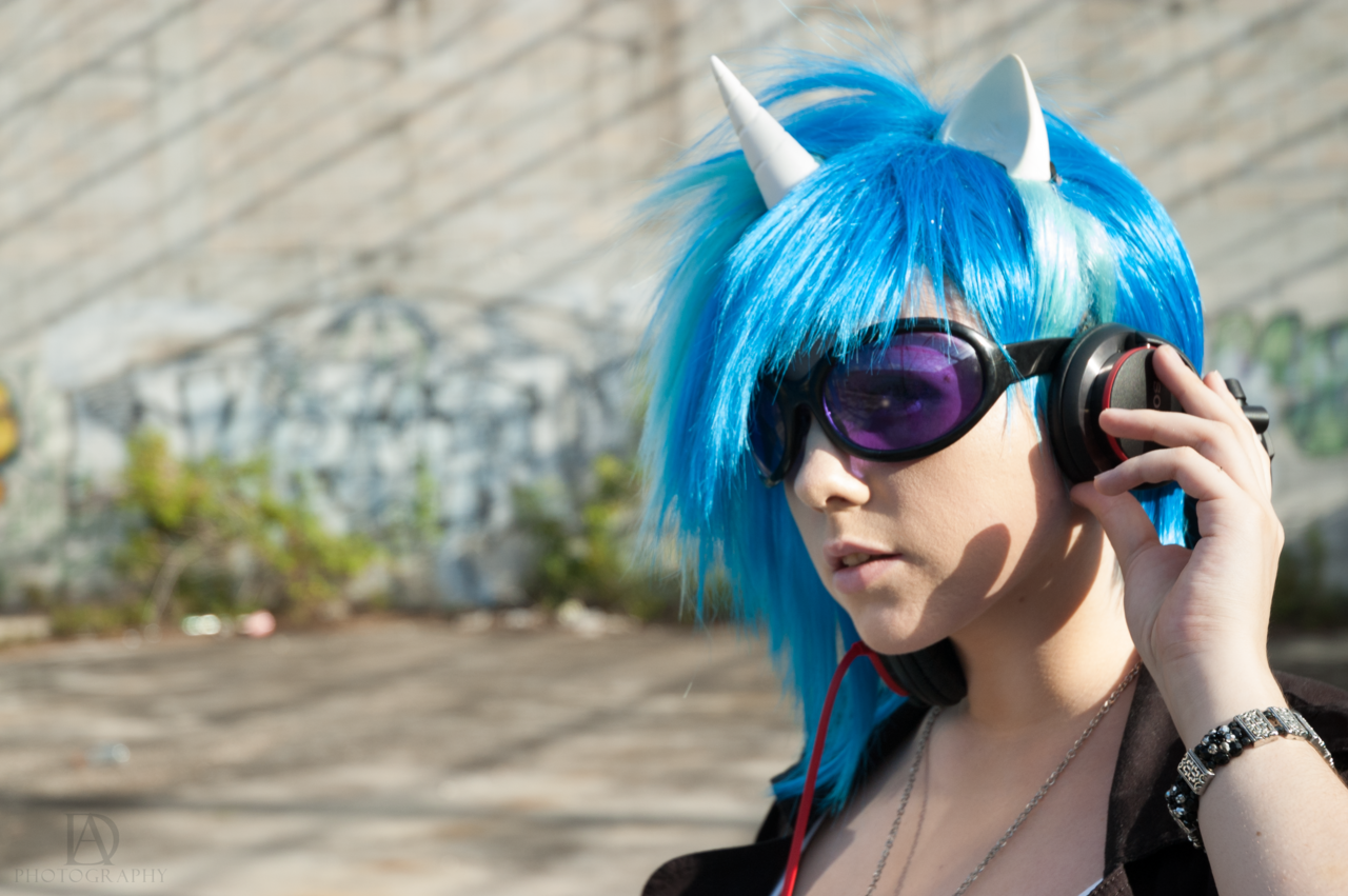 #582716 - safe, artist:norikat, dj pon-3, vinyl scratch, human, cosplay ...