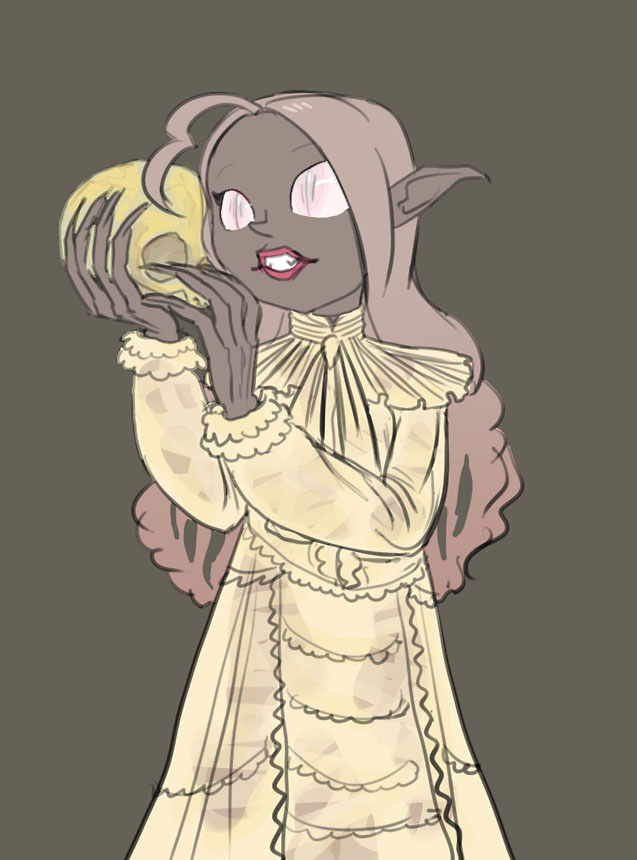 #584588 - safe, artist:carnifex, oc, oc only, oc:calliphora, changeling, changeling queen, human ...