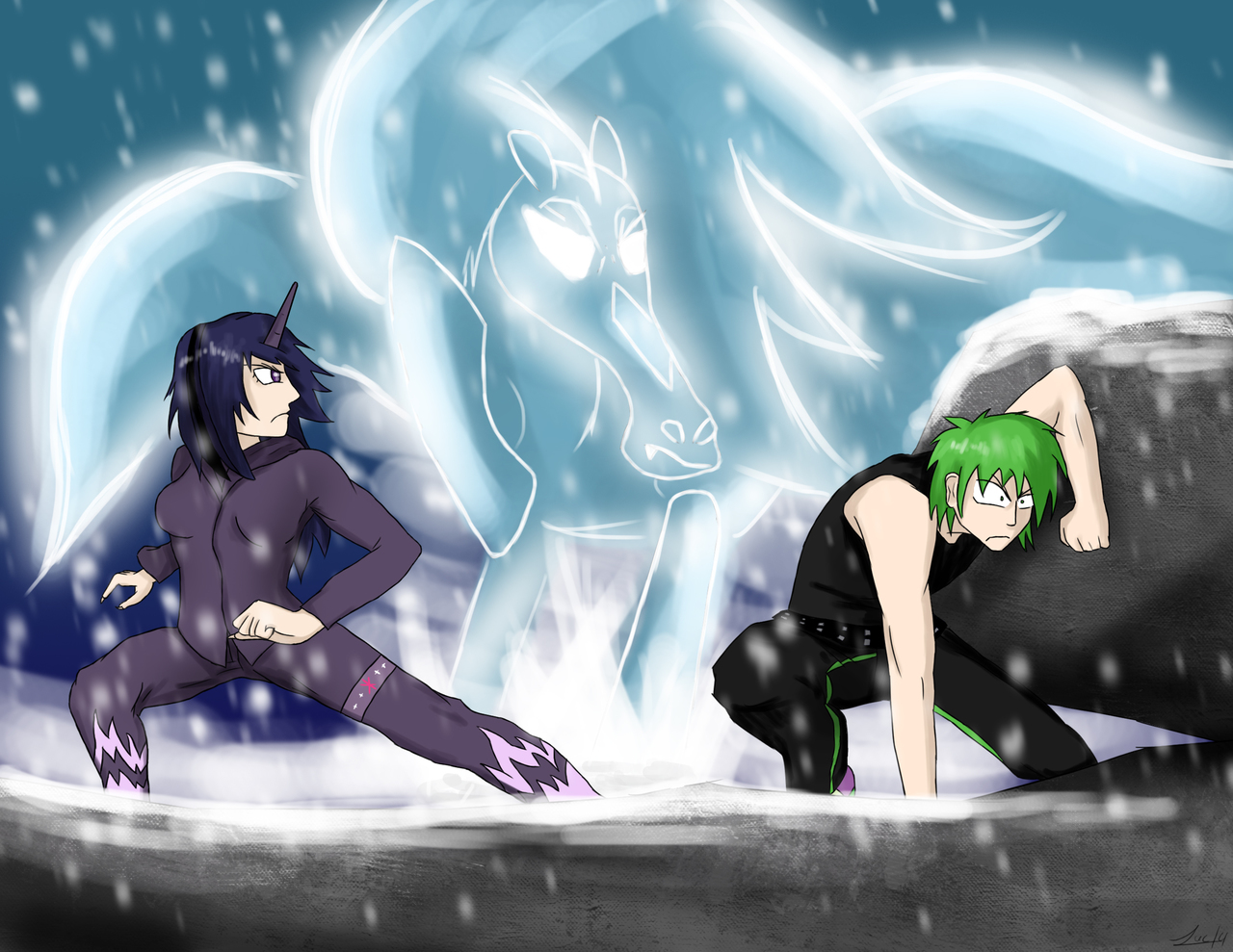 #584860 - safe, artist:mlj-lucarias, spike, twilight sparkle, human ...