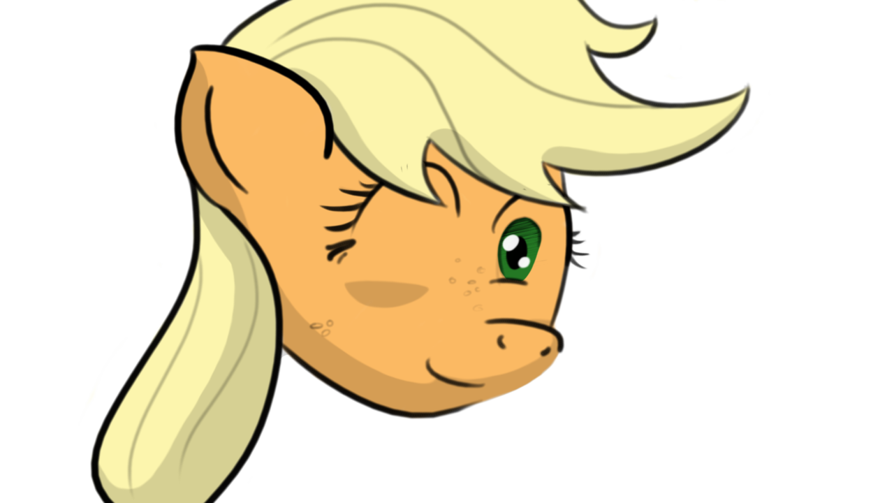 #585242 - safe, artist:idkwtsit2u, applejack, female, hatless, head ...