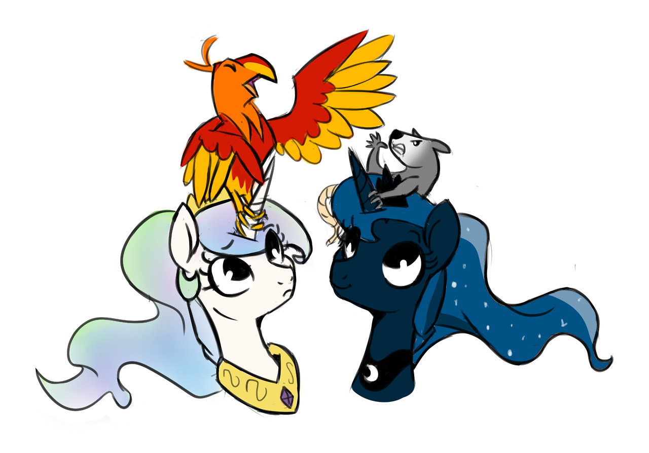 Mlp Philomena And Celestia