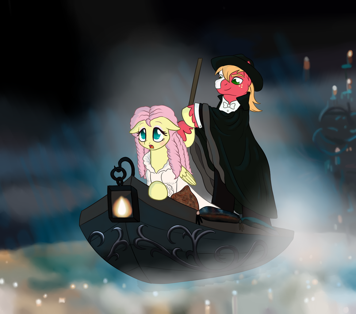 #566942 - safe, artist:marindashy, big macintosh, fluttershy, earth ...